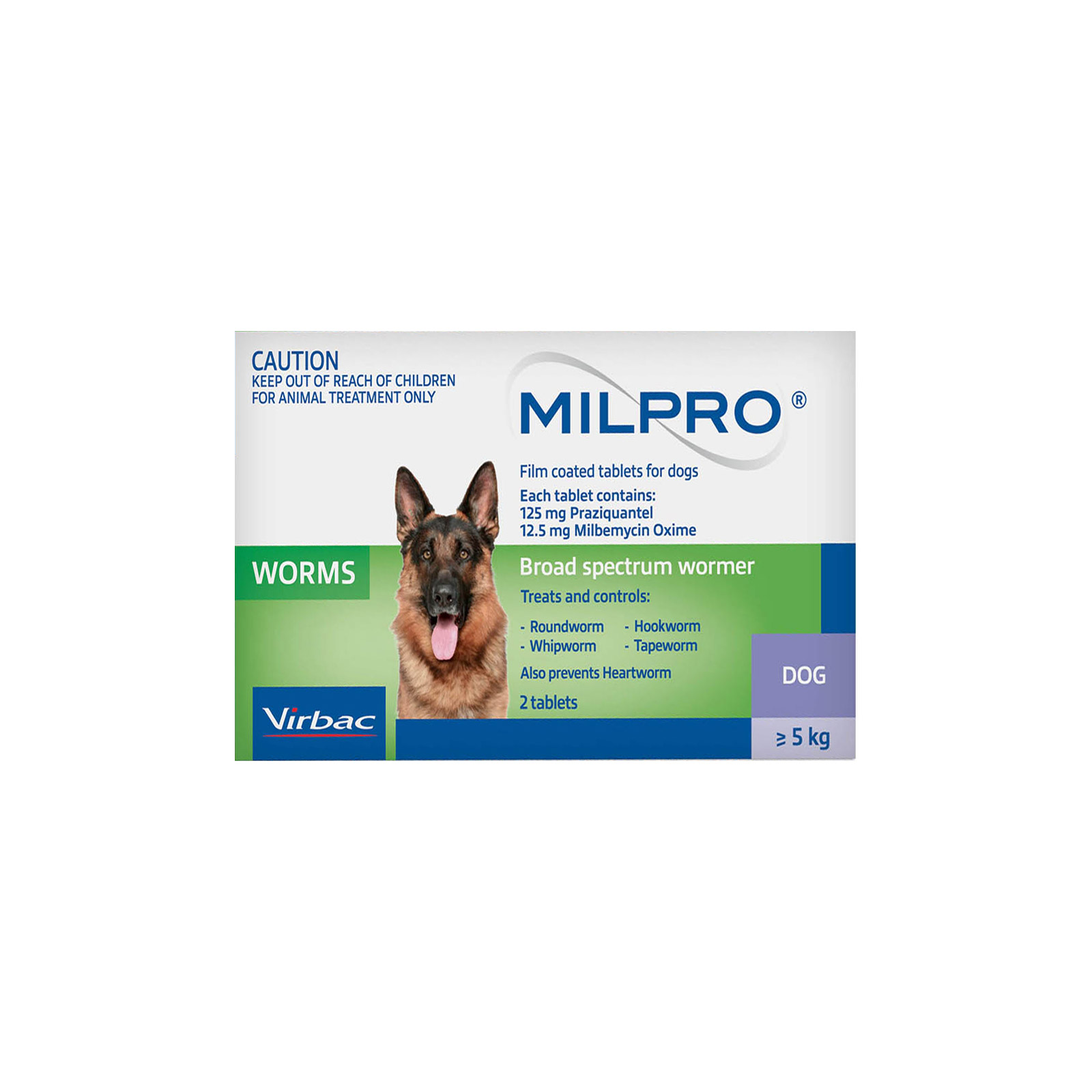 Buy Milpro Allwormer for Dogs 5 - 25 kg Online