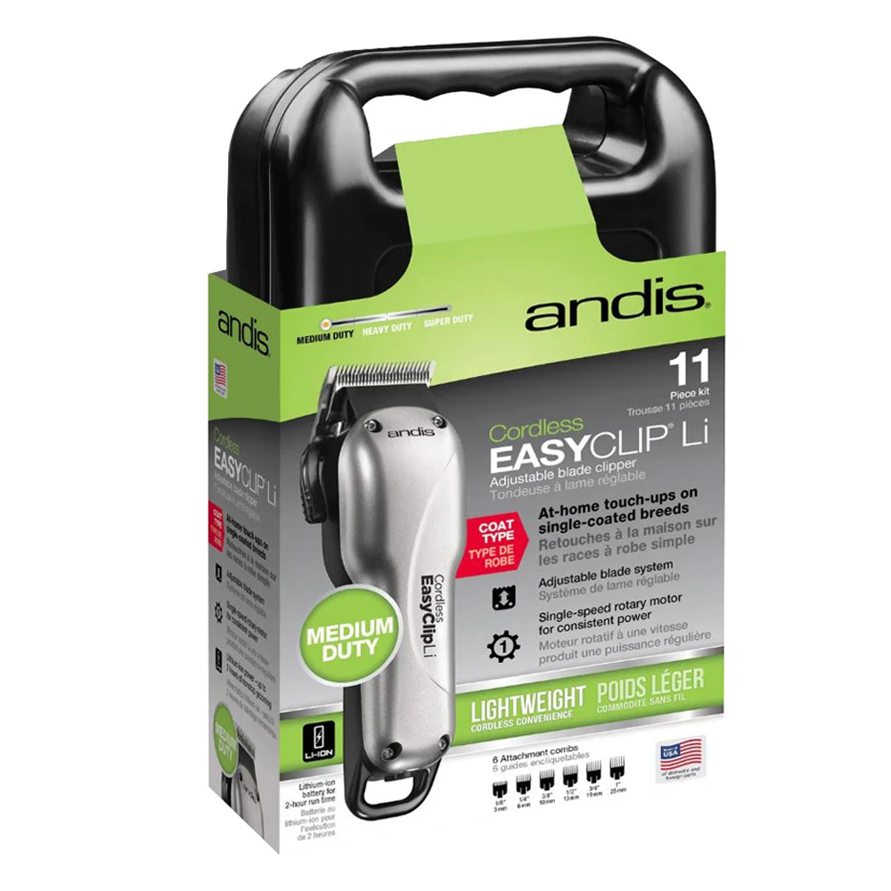 Buy Andis Cordless EasyClip Li Adjustable Blade Clipper Medium Duty for Dogs Online