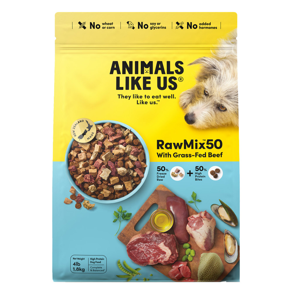 Buy Animals Like Us RawMix50 with Grass-Fed Beef Dry Dog Food 1.8 kg Online