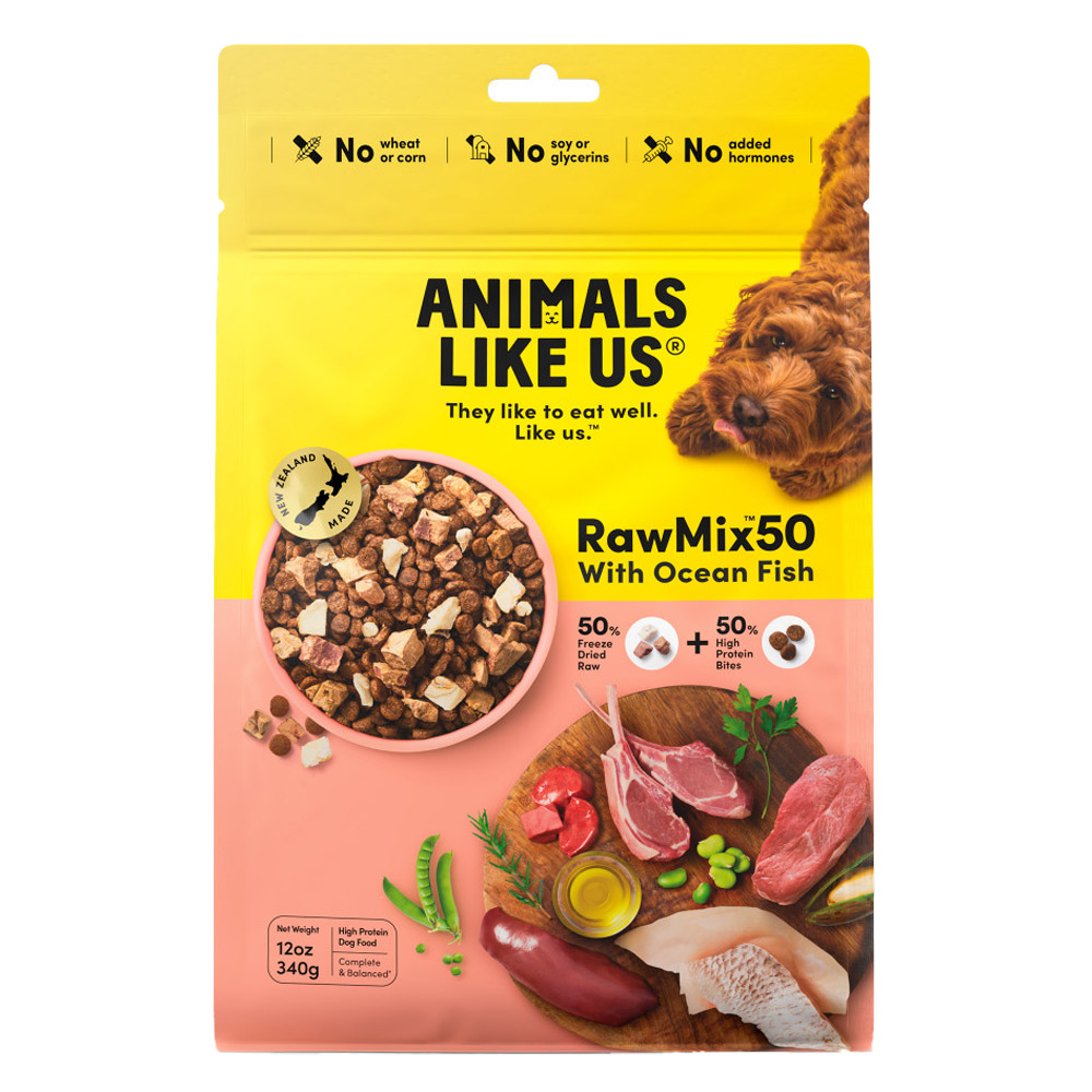 Buy Animals Like Us RawMix50 with Ocean Fish Dry Dog Food 340 gm Online