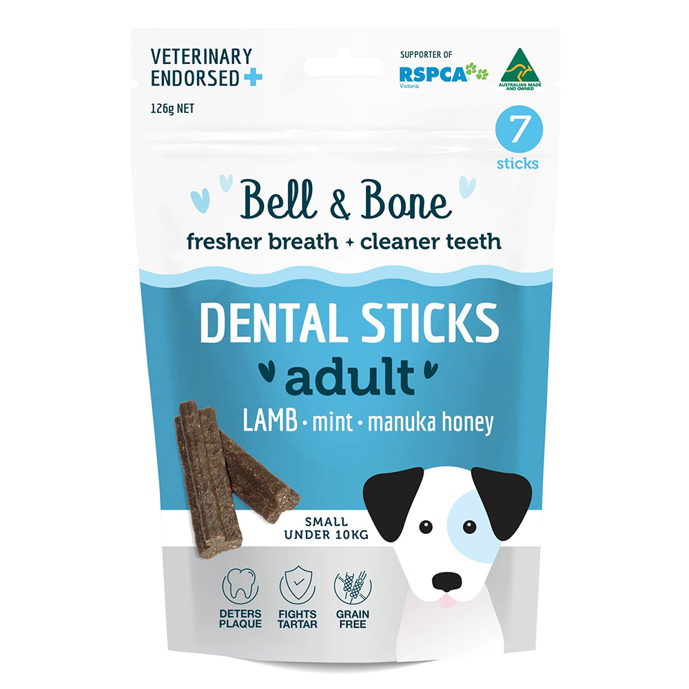 Buy Bell And Bone Dental Sticks Lamb Mint and Manuka Honey for Small Dogs Online