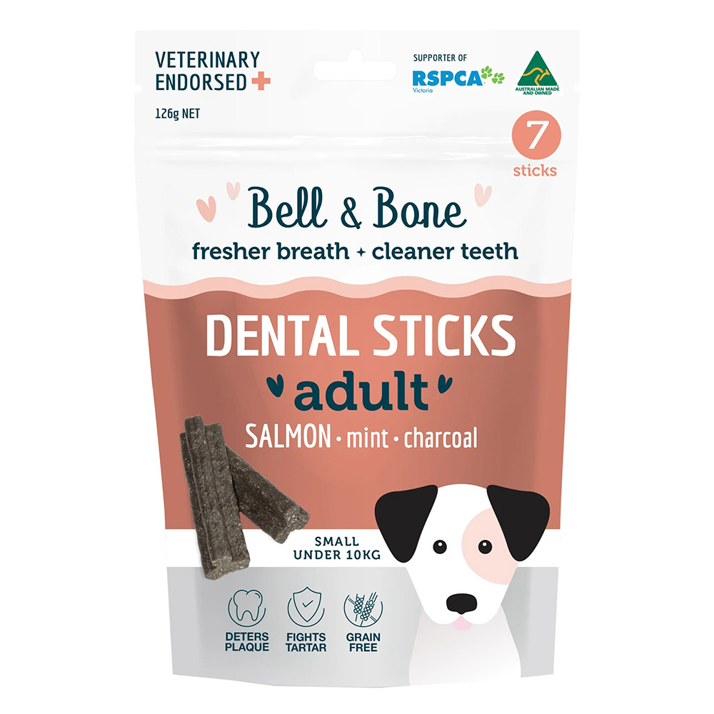 Bell and Bone Dental Sticks Salmon Mint & Charcoal For Dogs
