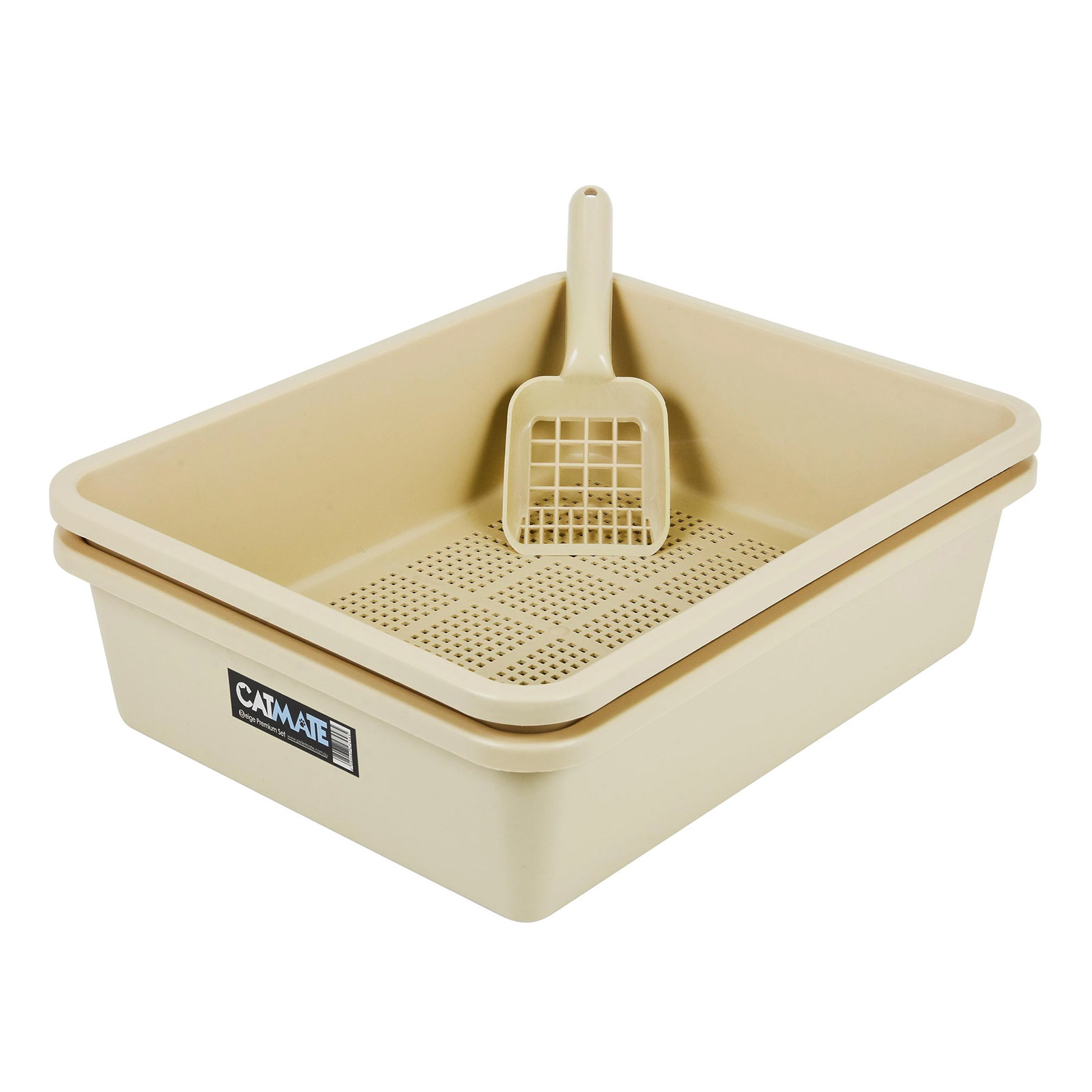 Buy CATMATE Litter Tray + Scoop Beige Online