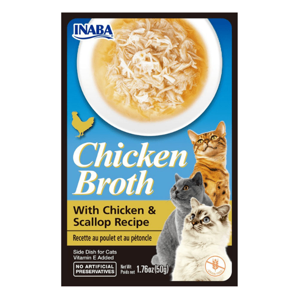 Inaba Chicken Broth with Chicken and Scallop for Cats