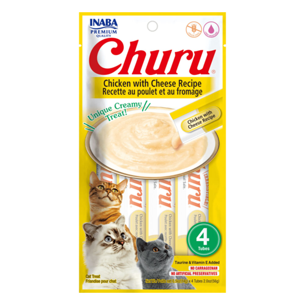 Buy Inaba Churu Chicken with Cheese Recipe Cat Treat Online