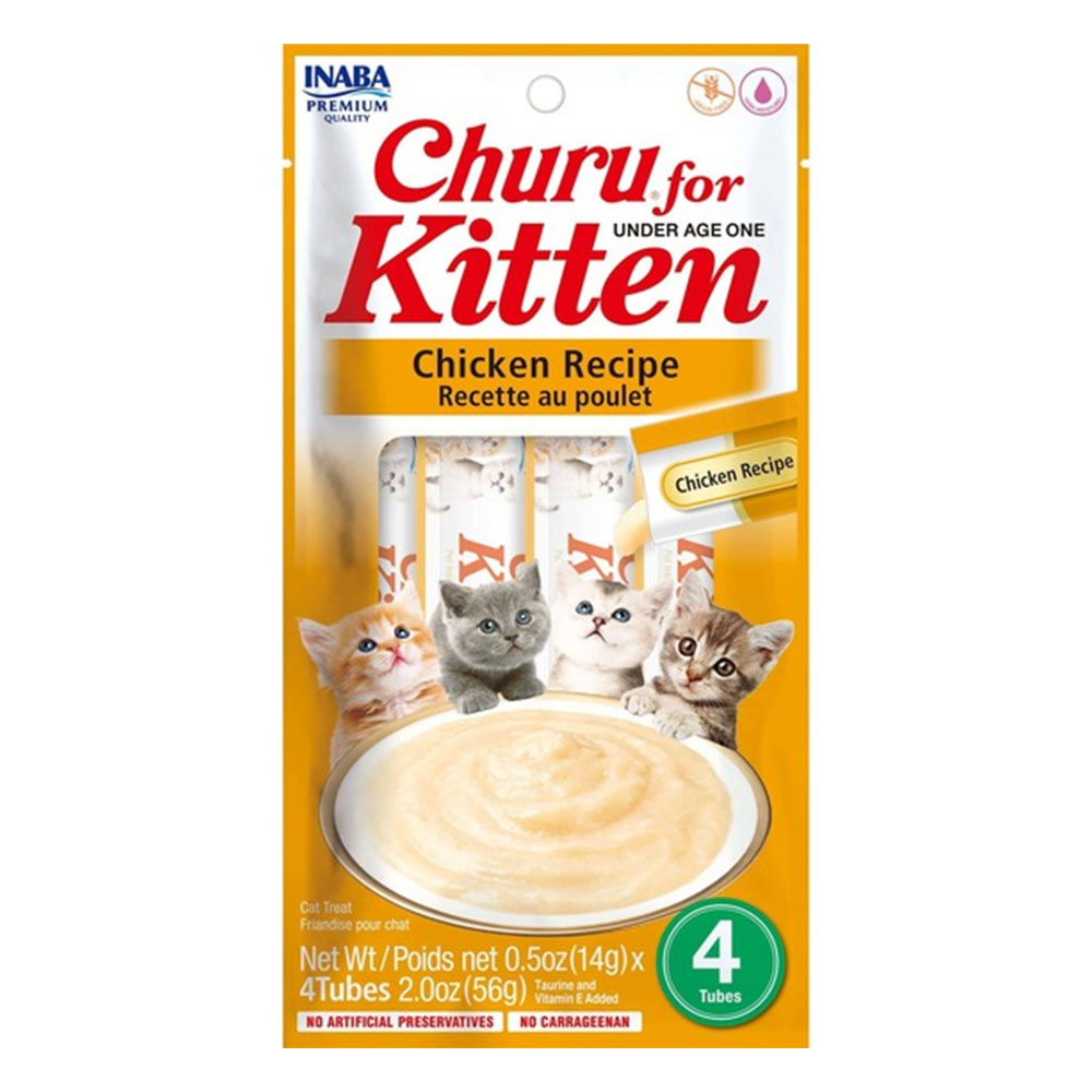 Buy Inaba Churu for Under Age One Kitten Chicken Recipe Cat Treat Online