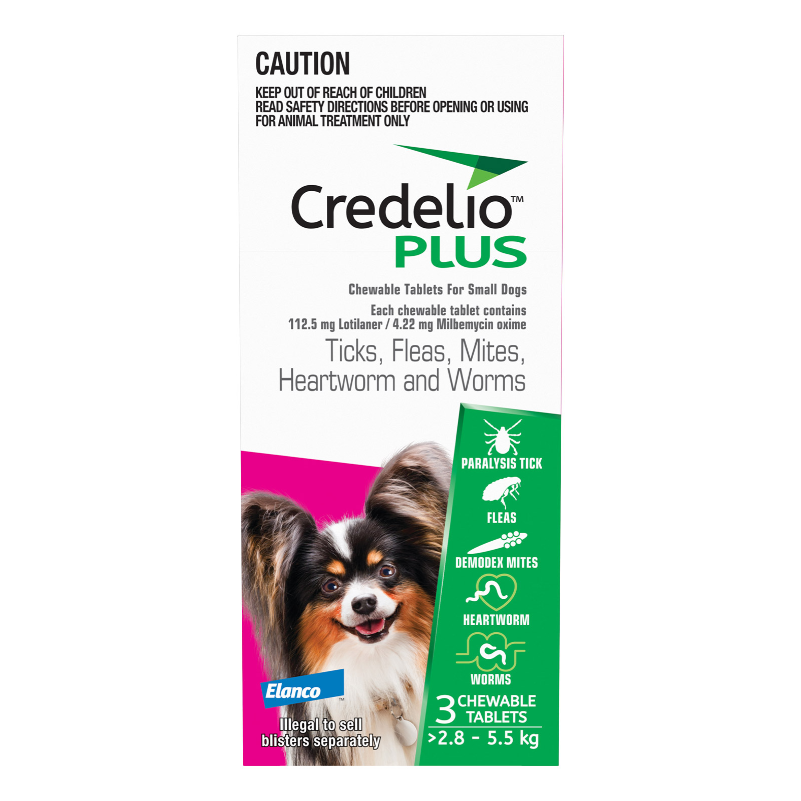 Buy Credelio Plus For Small Dogs 2.8 - 5.5 Kg Pink Online