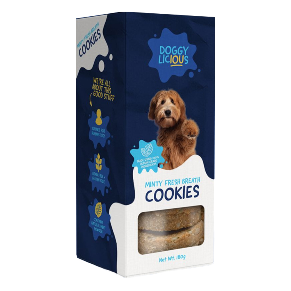 Buy Doggylicious Minty Fresh Breath Cookies for Dogs Online