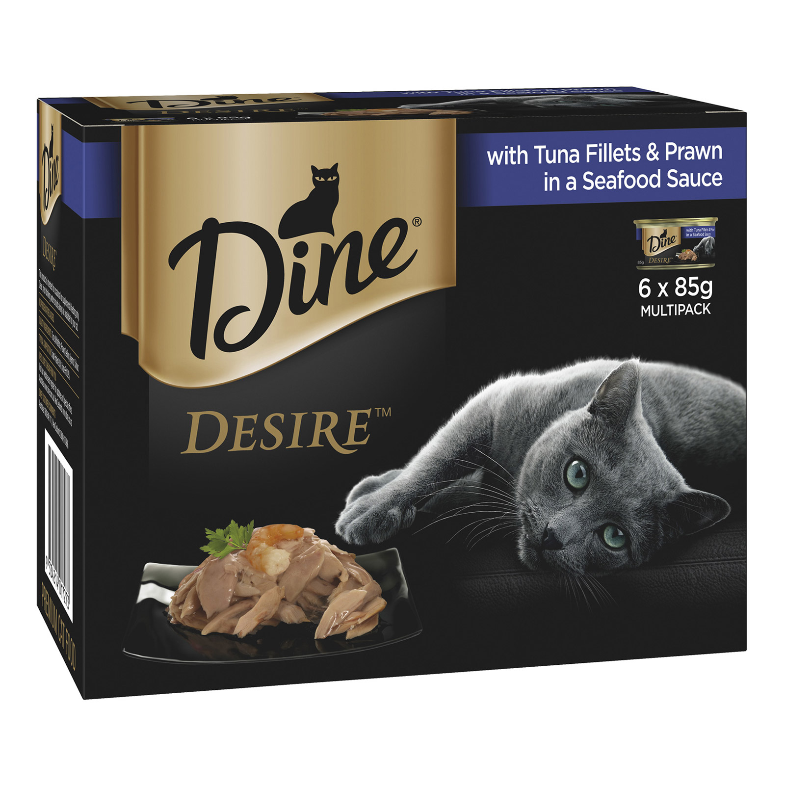 Dine Desire Tuna Fillets And Prawn In A Seafood Sauce Multipack Adult ...