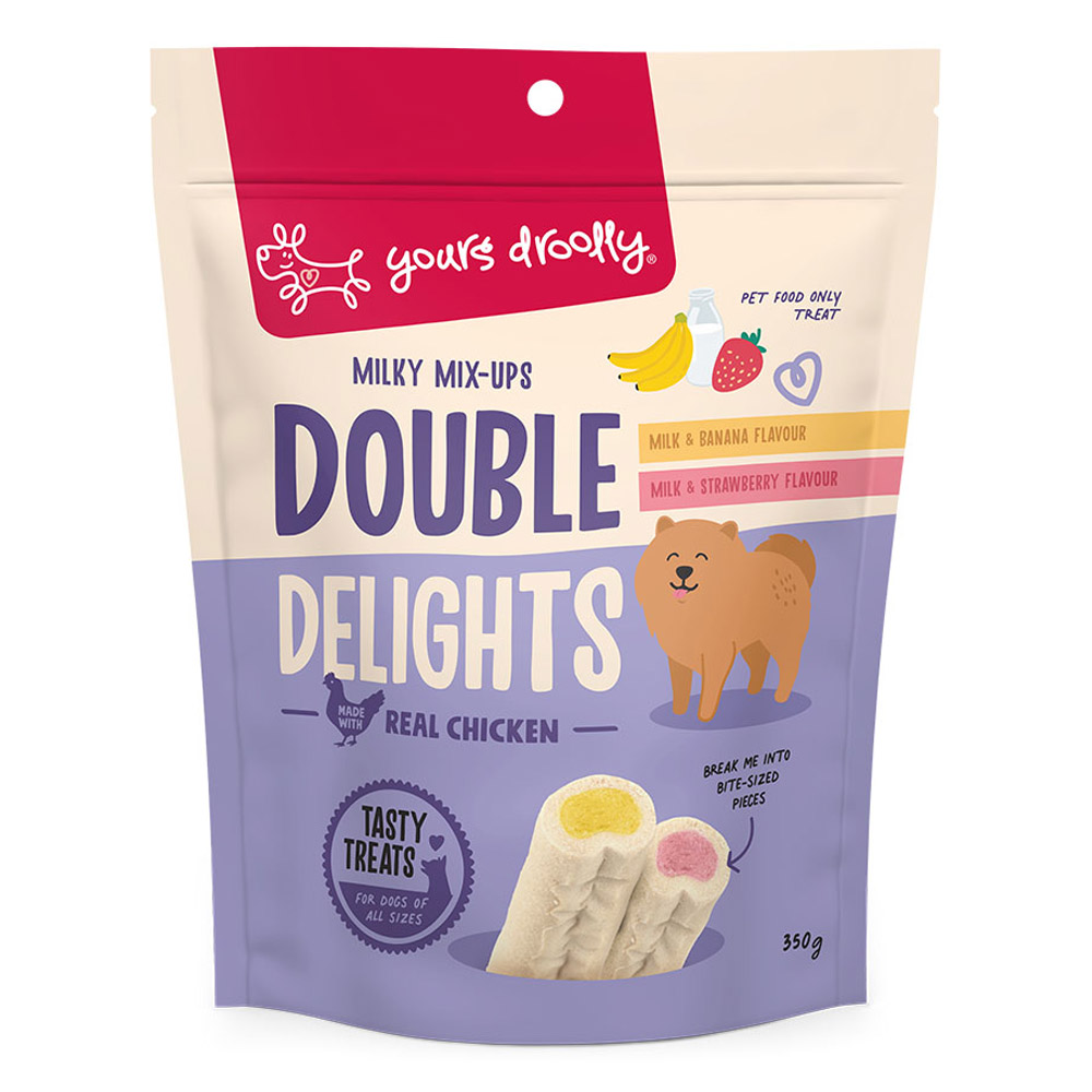 Buy Yours Droolly Double Delights Real Chicken Tasty Dog Treats - Milky ...