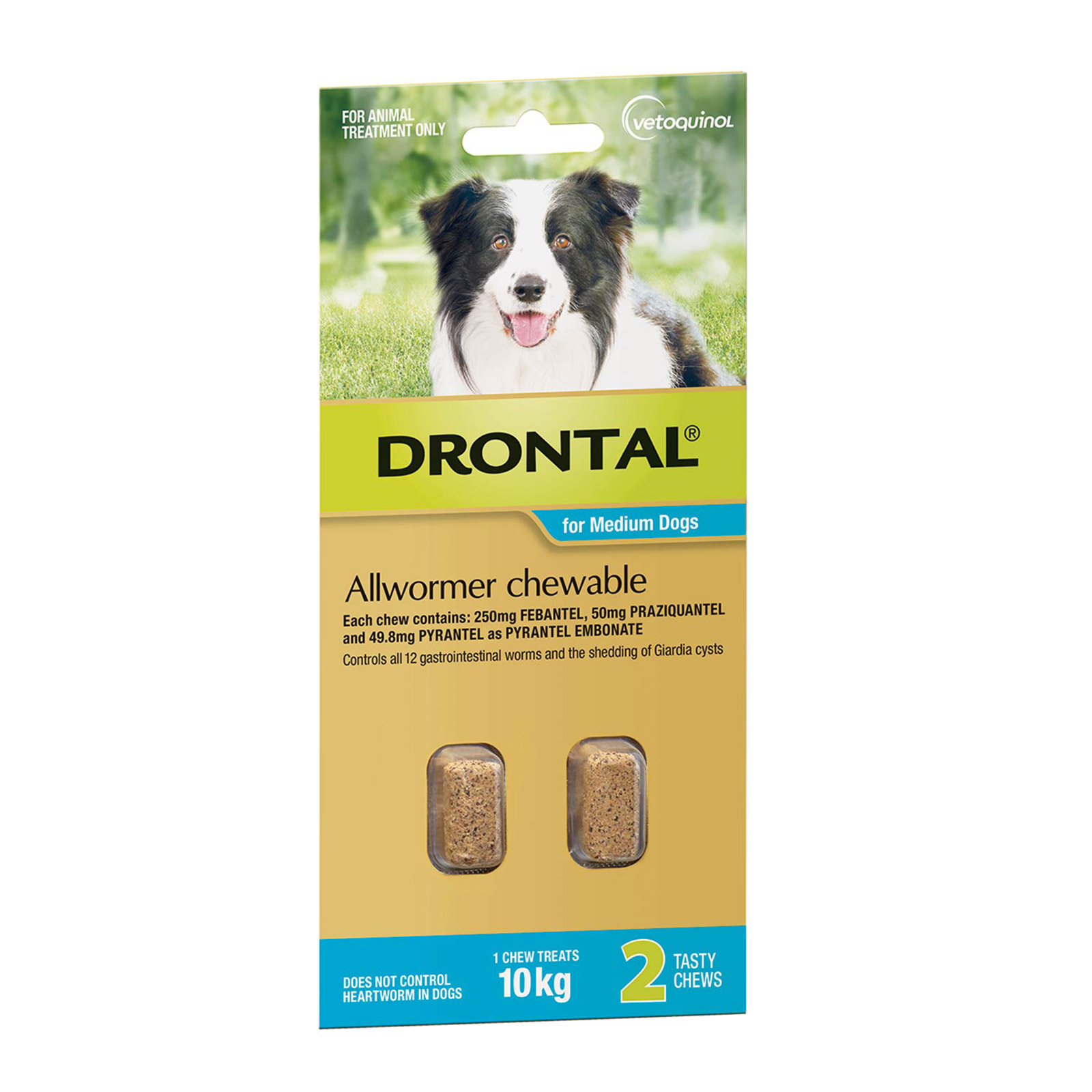 Buy Drontal Wormers Chewable For Dogs Up To 10Kg (Aqua) Online