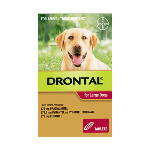 Buy Drontal Wormers Chewables For Dogs Up To 35Kg (Red) 2 Chews Online
