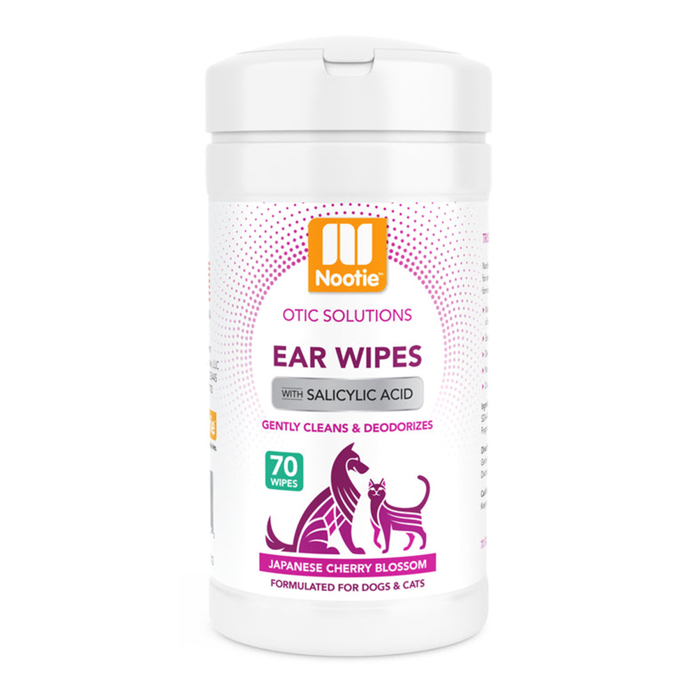 Buy Nootie Otic Solutions Ear Wipes with Salicylic Acid for Dogs & Cats ...