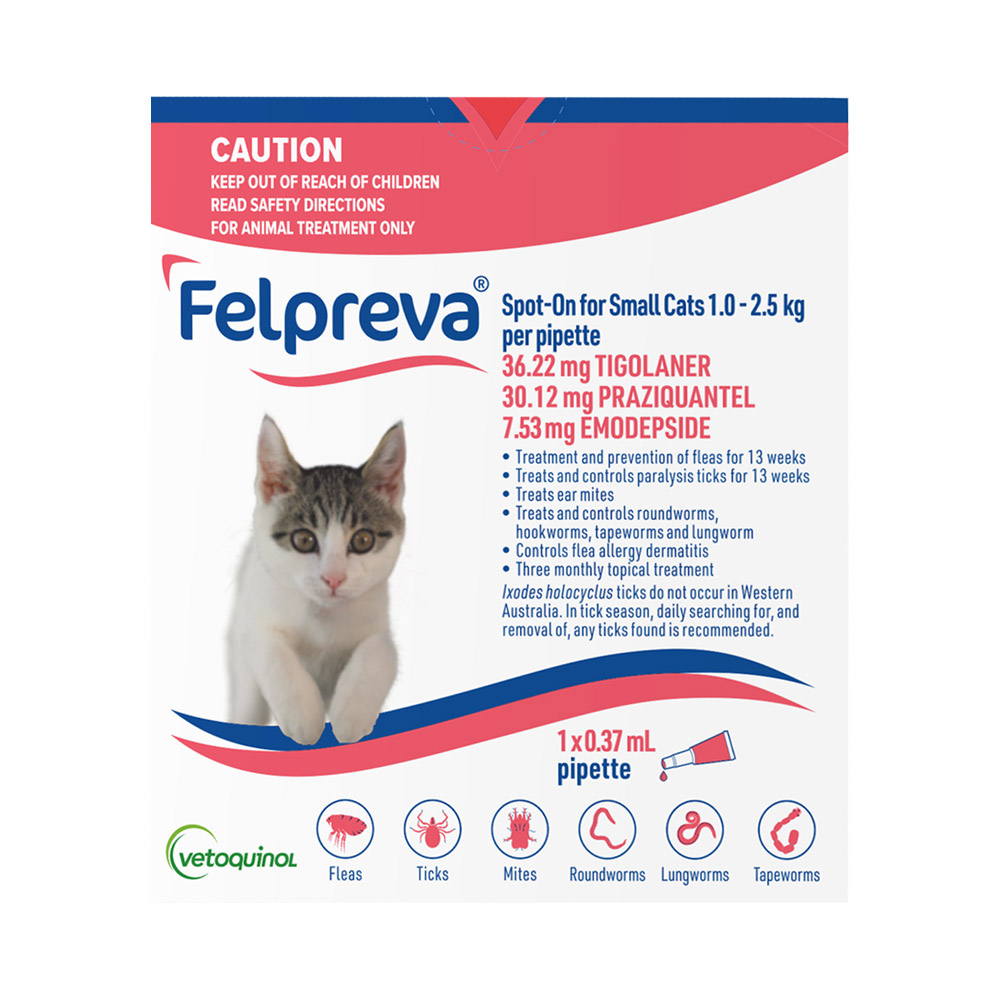 Buy Felpreva Spot-On for Small Cats 1 to 2.5kg Online