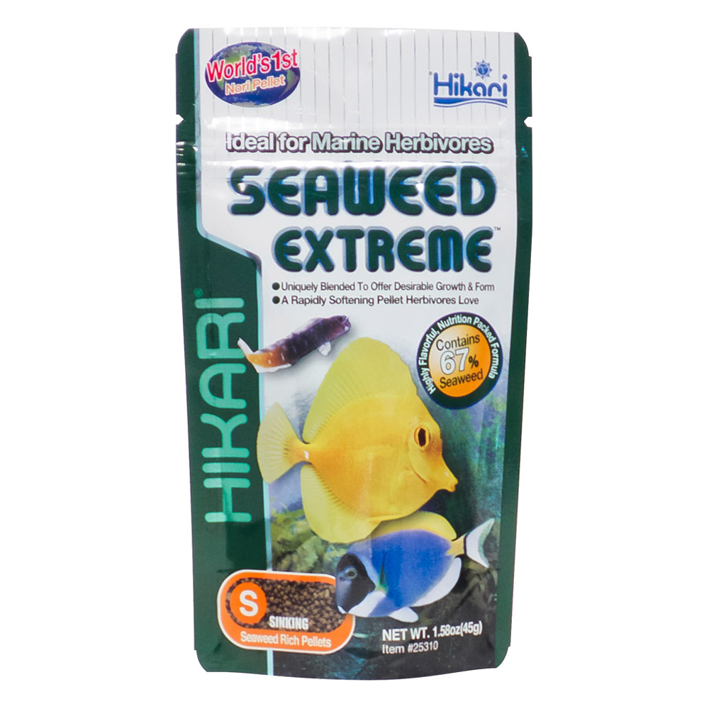 Buy Hikari Seaweed Extreme Marine Herbivores Fish Food - Small Pellets ...