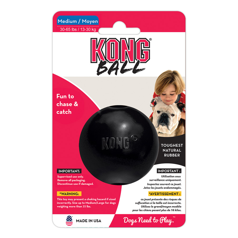 Buy KONG Ball Rubber Toy for Dogs - Extreme Black Online