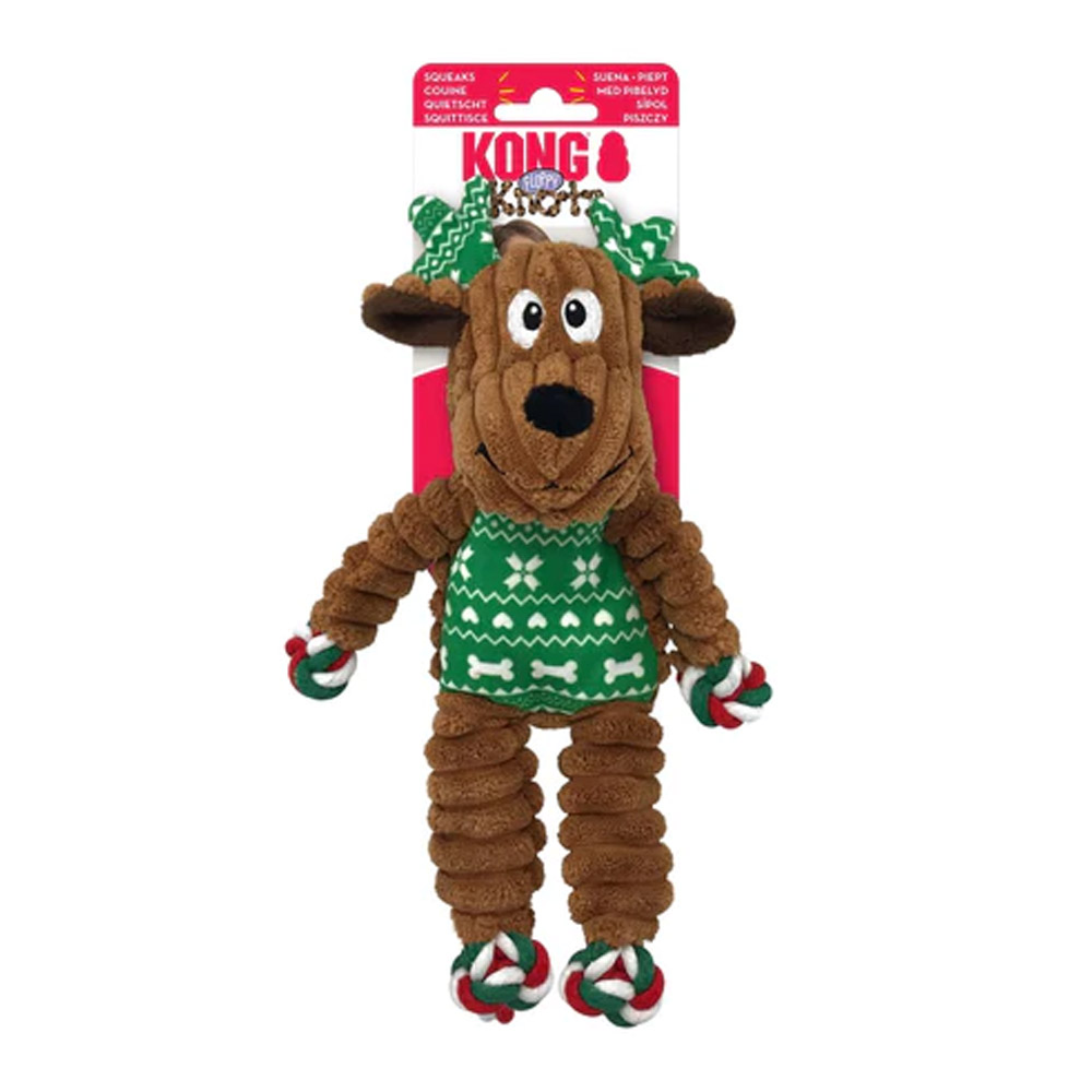 Buy KONG Knots Floppy Squeaker Toy for Dogs - Xmas Reindeer Online