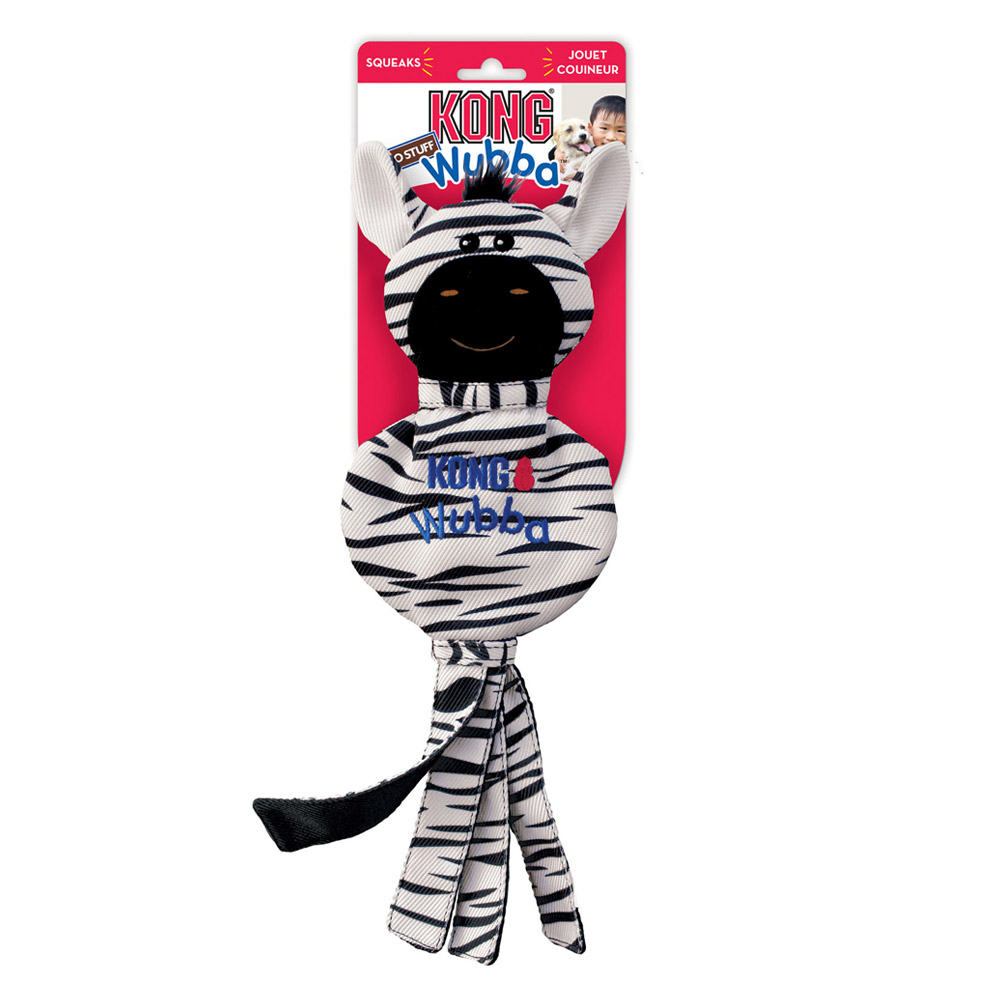 Buy KONG Wubba No Stuff Squeaker Toy for Dogs - Zebra Online