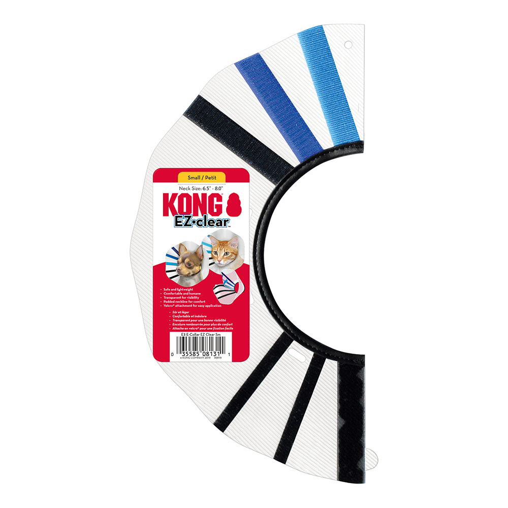 KONG EZ Clear Collar for Dogs and Cats Comfortable Fit