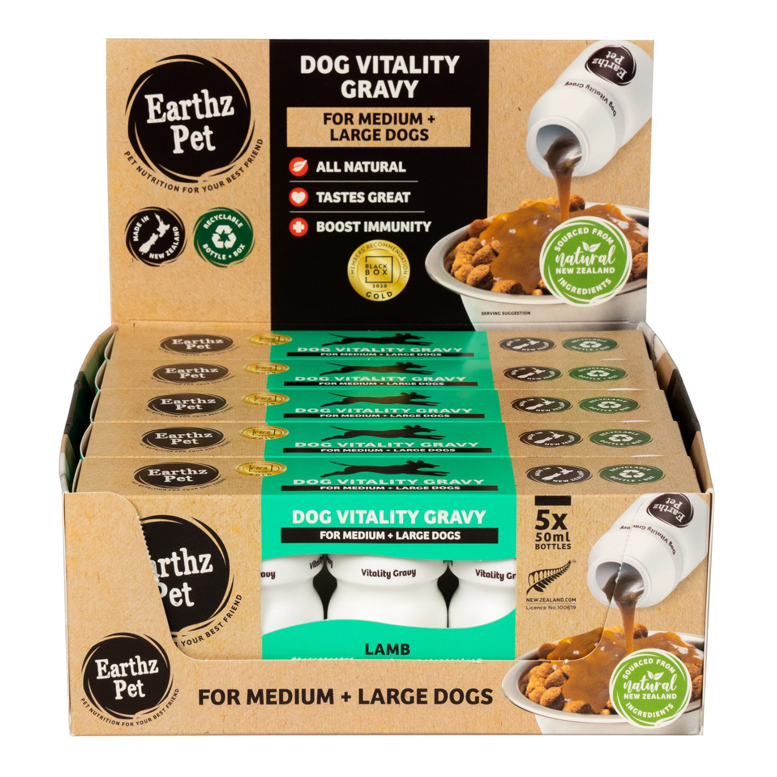 Earthz Pet Lamb Dog Vitality Gravy for Medium and Large Dogs