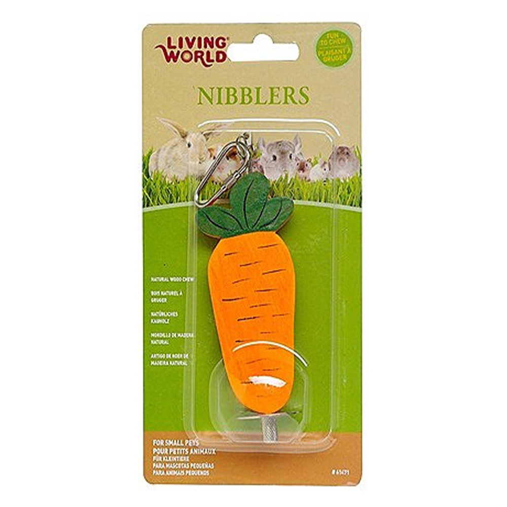 Living World Nibblers Carrot on Stick Small Animal Treat | VetSupply