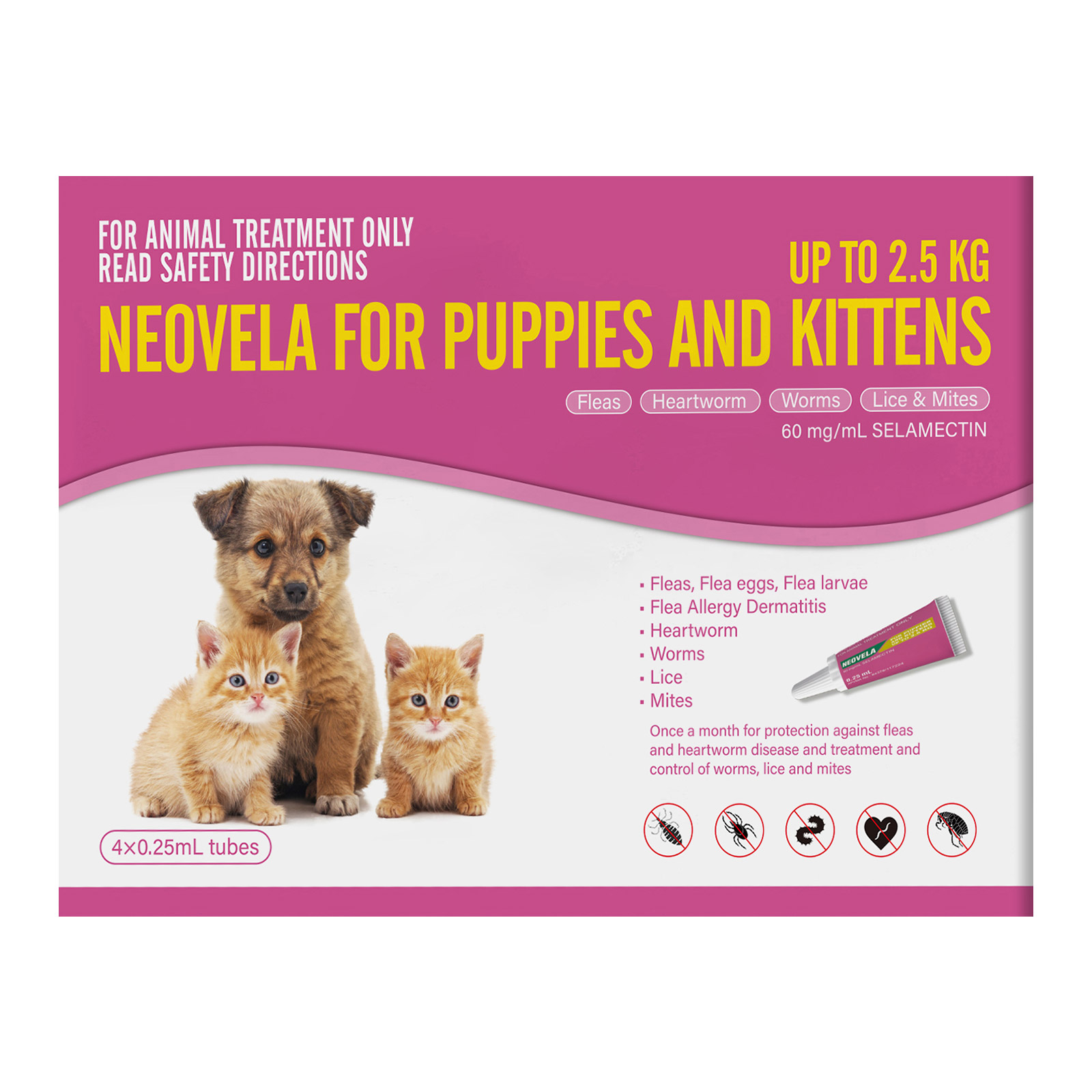 Buy Neovela (Selamectin) Flea and Worming For Puppies and Kittens Upto ...