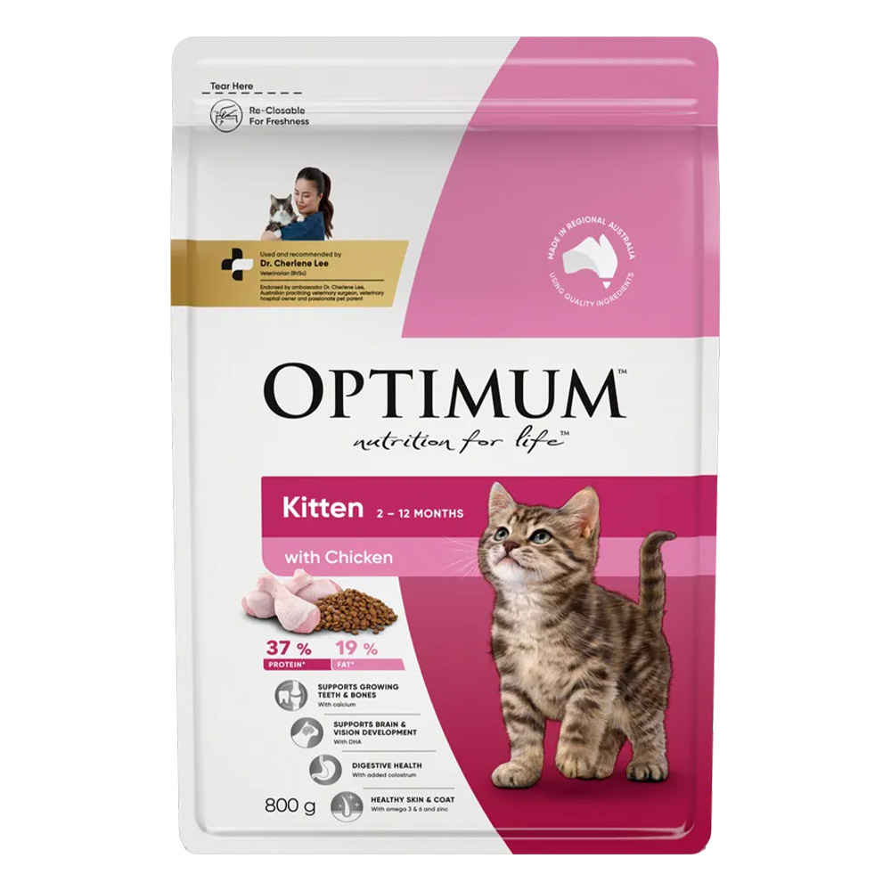 Optimum Kitten Dry Cat Food with Chicken | VetSupply