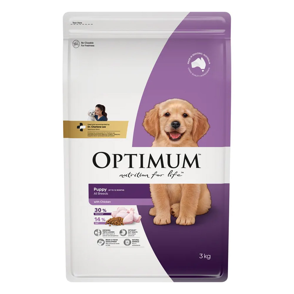 Buy Optimum Puppy All Breeds with Chicken Dry Dog Food 3 kg Online