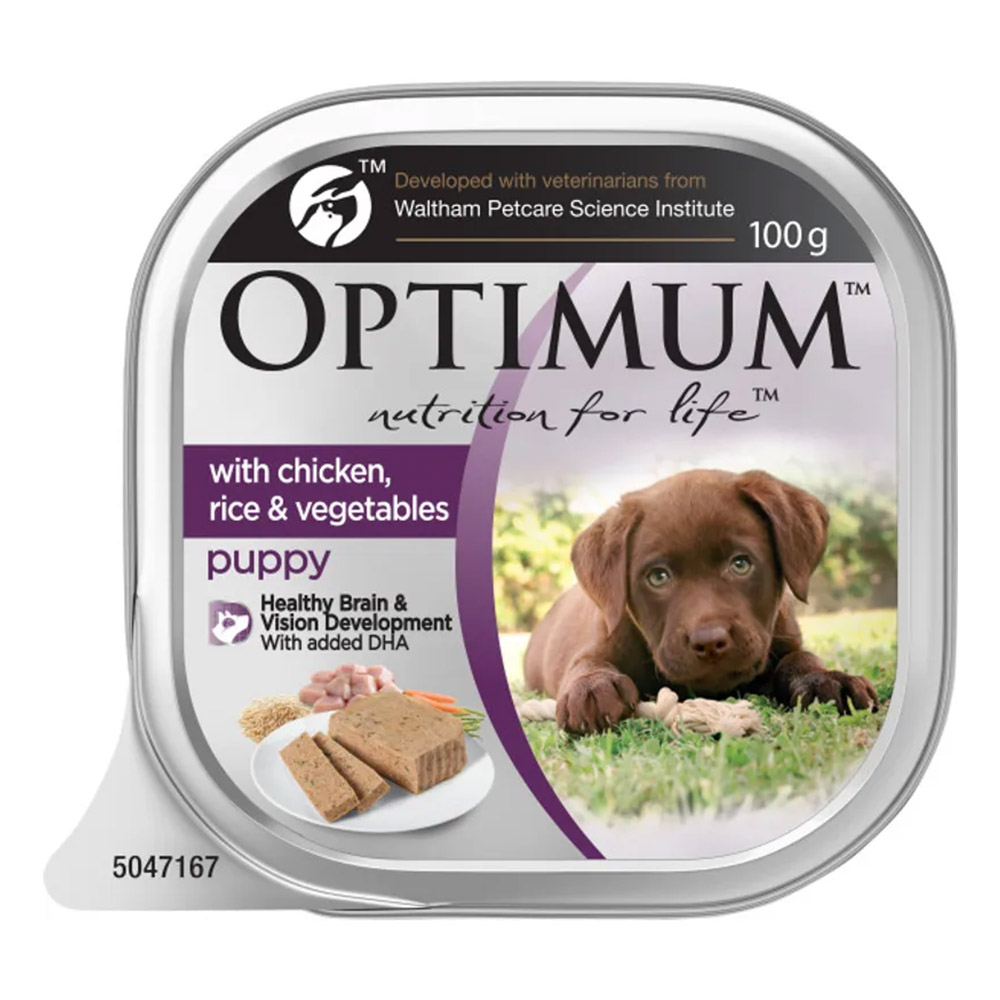 Buy Optimum with Chicken, Rice & Vegetables Puppy Wet Dog Food 100gm 12 ...