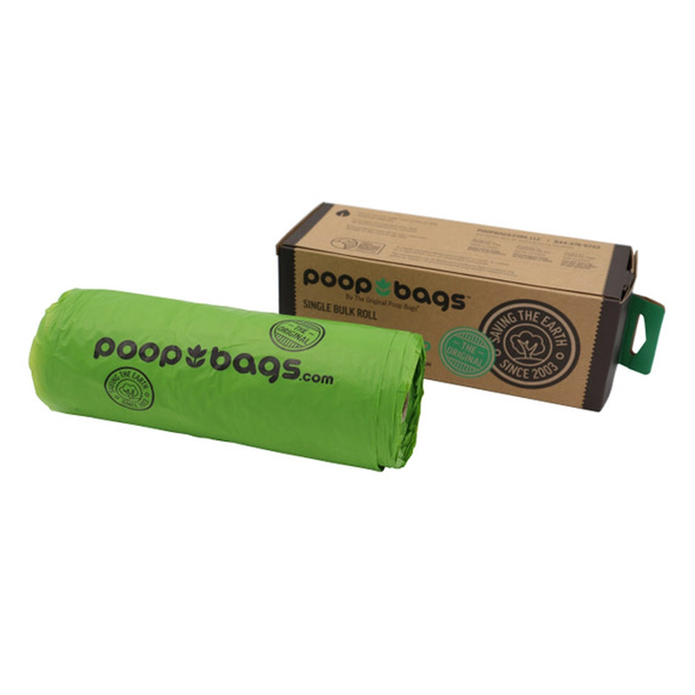 Buy Poop Bags Green Single Bulk Roll 300 Pack Online