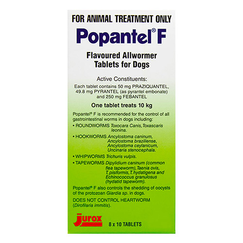 Popantel F Flavoured Allwormer Tablets for Dogs