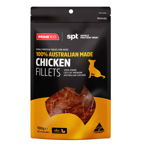 Buy Prime100 SPT Single Protein Chicken Fillets Treats for Dogs 100gm ...