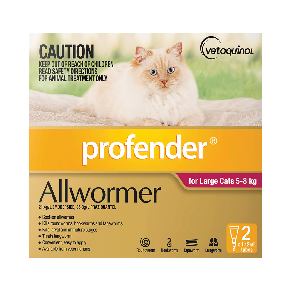 Buy Profender Allwormer For Large Cats 5 To 8Kgs (Red) Online