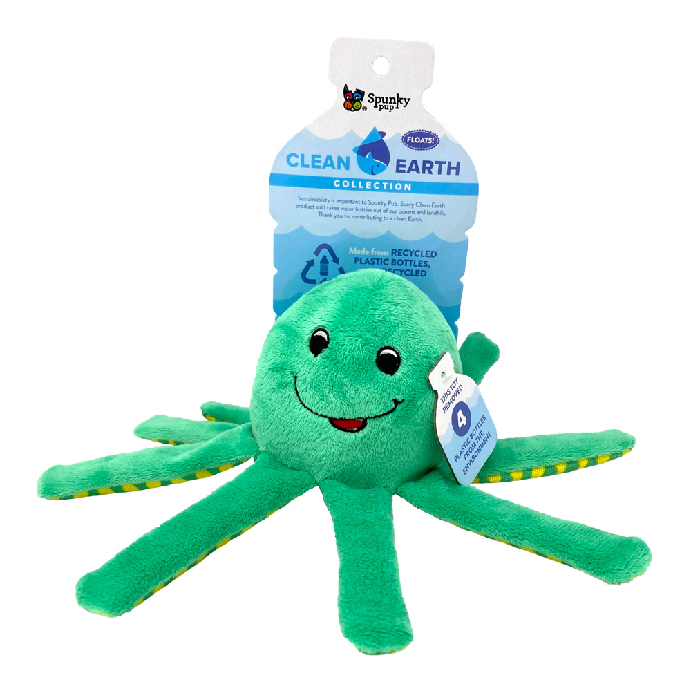 Spunky Pup Clean Earth Octopus Dog Toy
