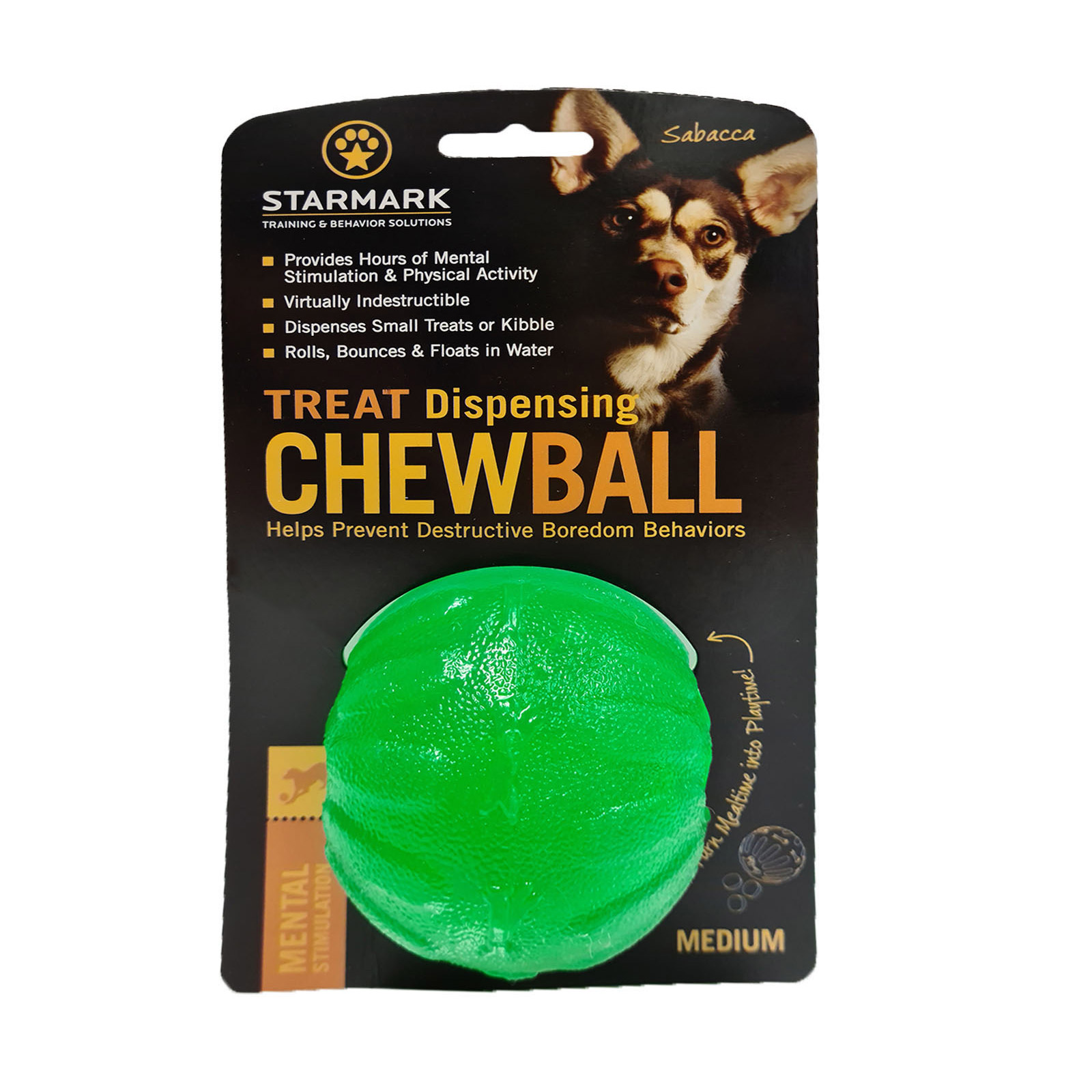 Buy Starmark Treat Dispensing Chew Ball Toy (Medium) Online