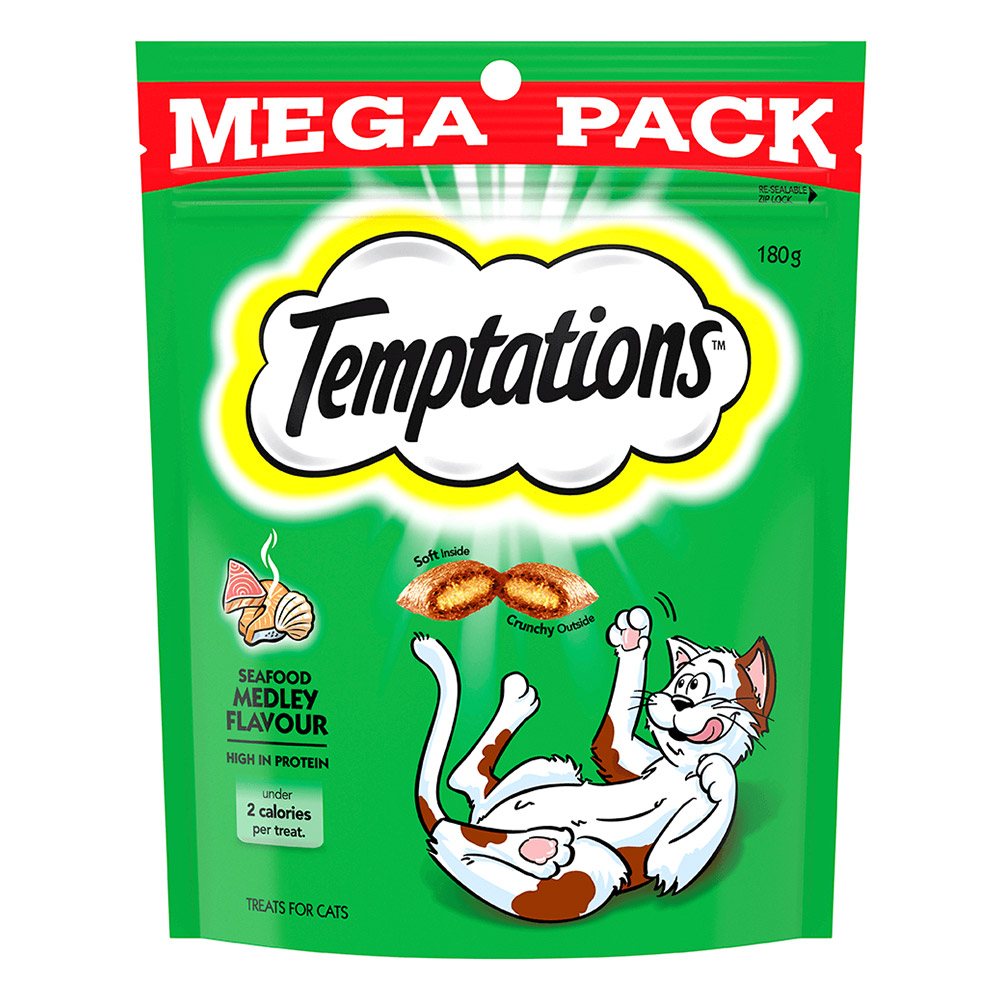 Buy Temptations Seafood Medley Cat Treats 180gm 3 Packs Online