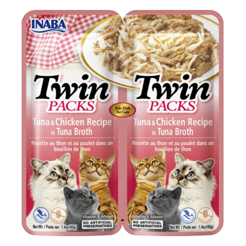 Buy Inaba Twin Packs Tuna & Chicken Recipe in Tuna Broth for Cats Online