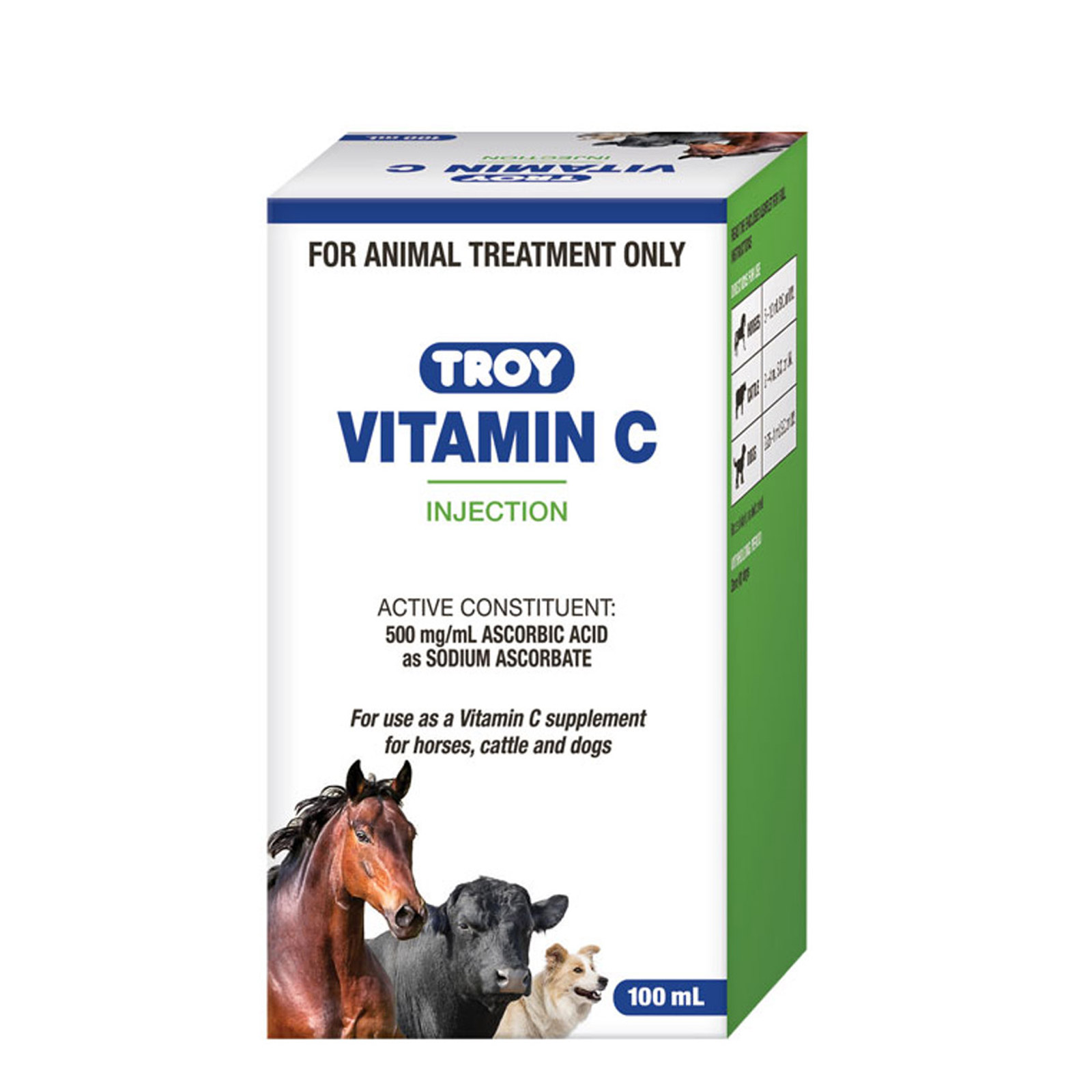 Troy Vitamin C Injection for Horses, Cattle and Dogs