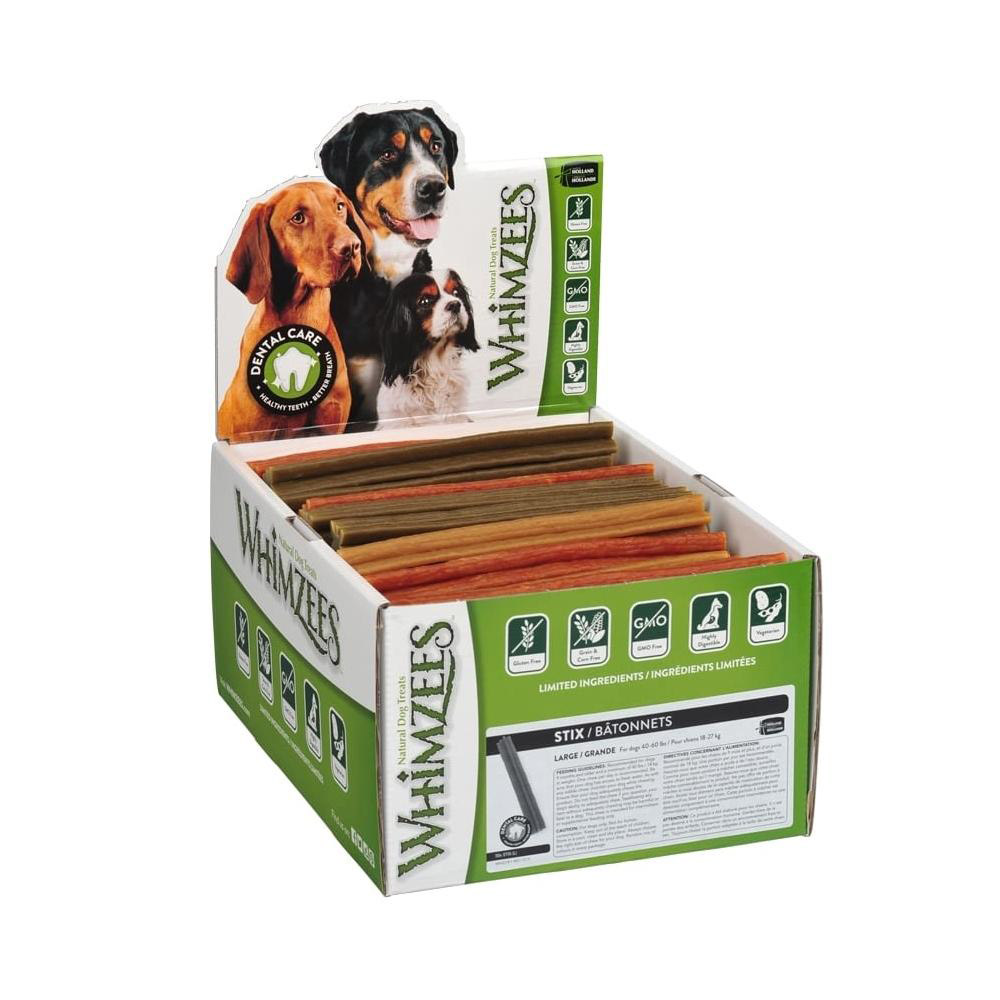 Buy WHIMZEES Stix Dental Bulk Box Dog Treats Online | Whimzees Stix ...