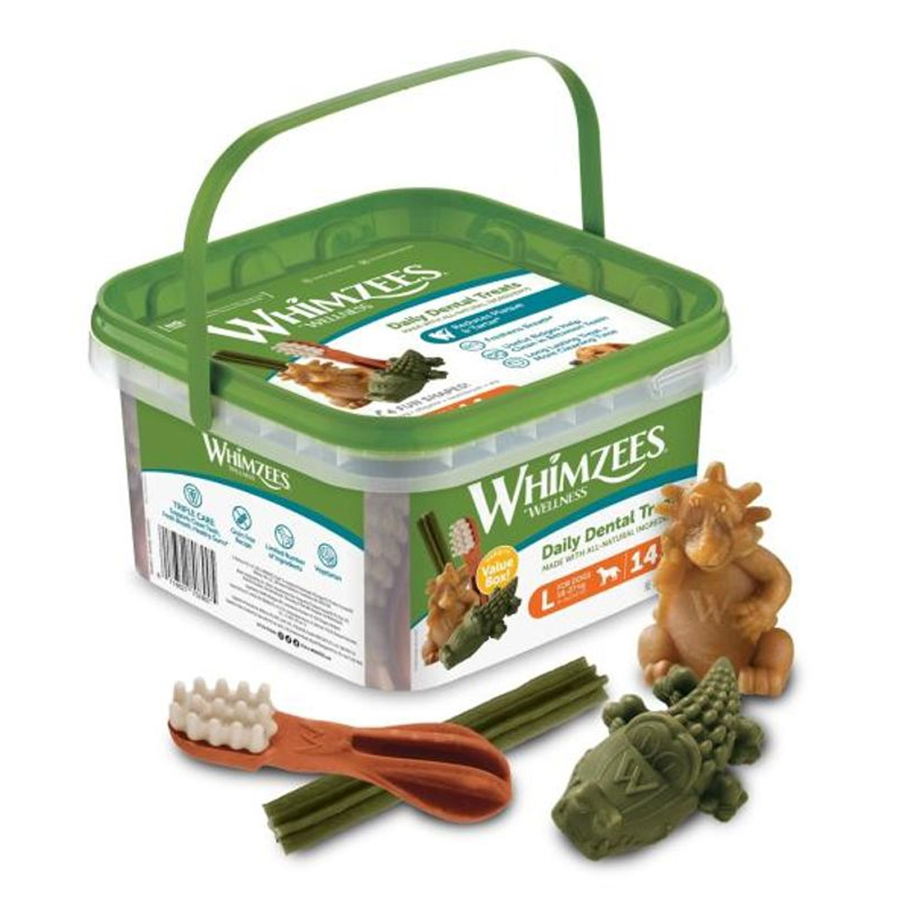 Buy Whimzees Alligator/Brushzees/Stix Variety Value Box Dog Dental ...
