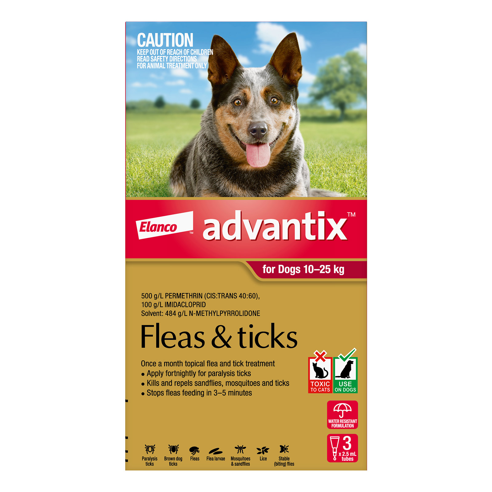 Buy Advantix For Large Dogs 10 To 25Kg (Red) Online