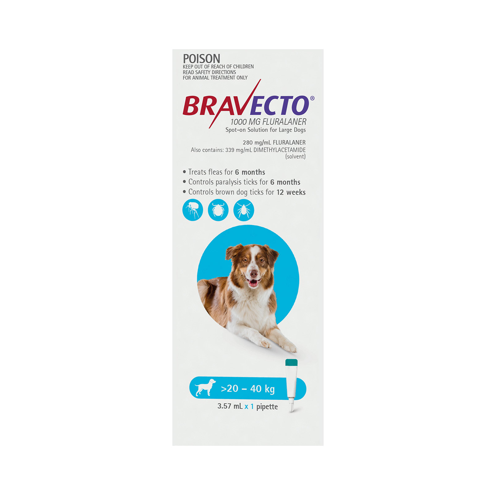 Buy Bravecto Spot On for Small Dogs (4.5-10 Kg) Orange 1 Pack Online