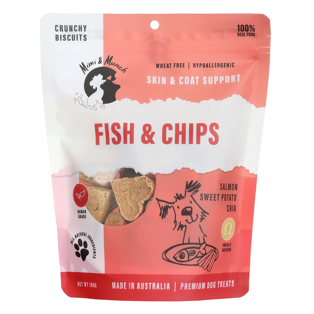 Buy Mimi & Munch Fish & Chips Natural Dog Treats Online