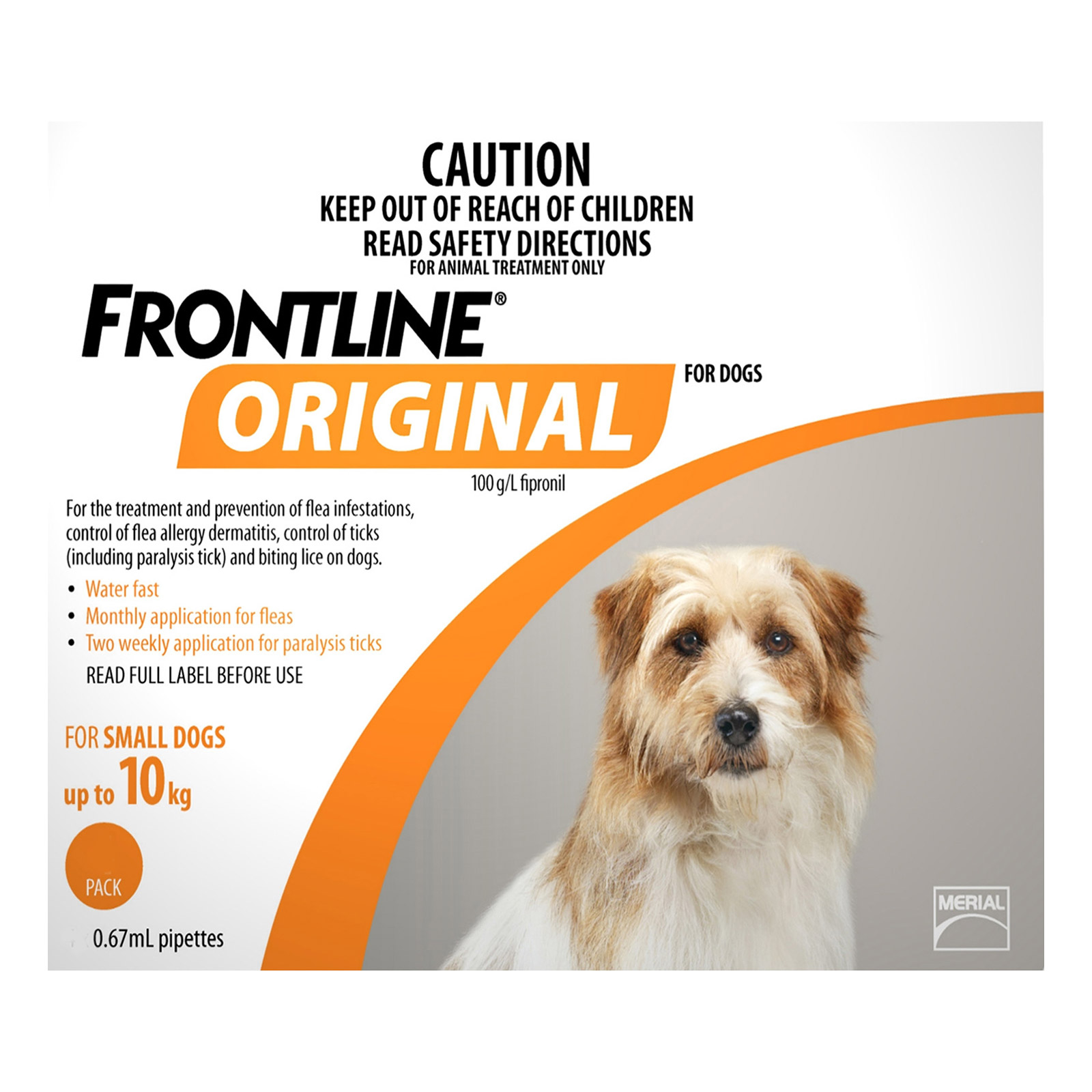 Buy Frontline Original For Small Dogs Up To 10Kgs (Orange) Online