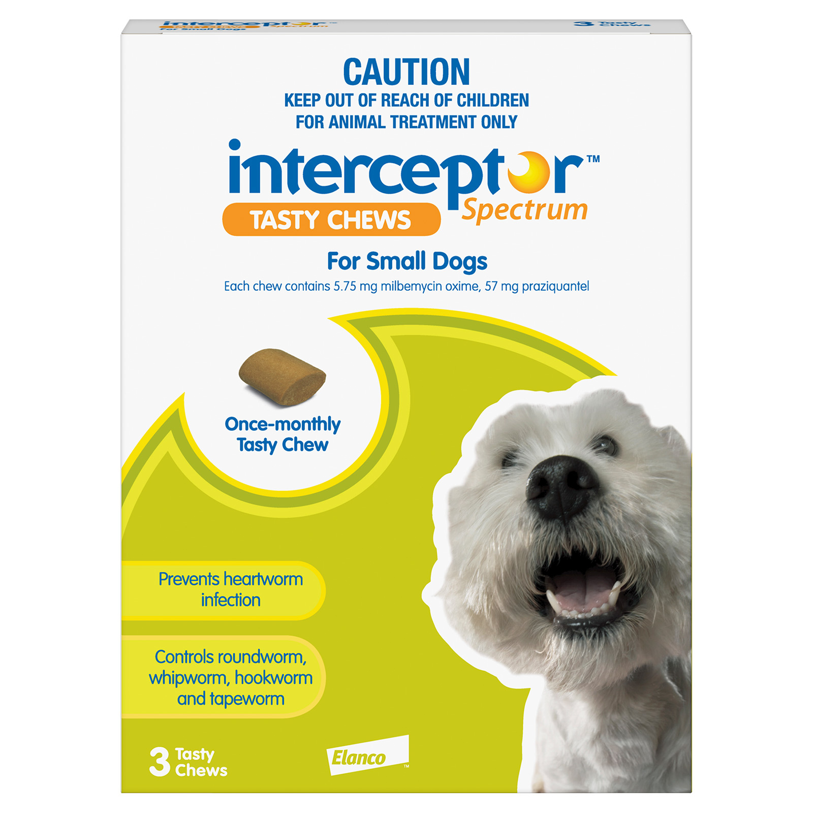 Buy Interceptor Spectrum Tasty Chews For Small Dogs 4 To 11Kg (Green ...