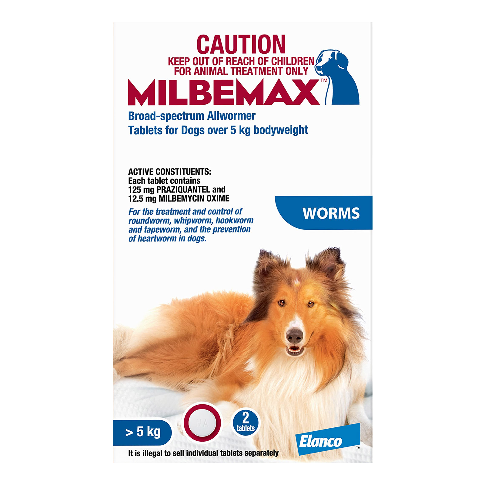 Buy Milbemax Allwormer Tablets For Large Dogs 5 To 25 Kg Online