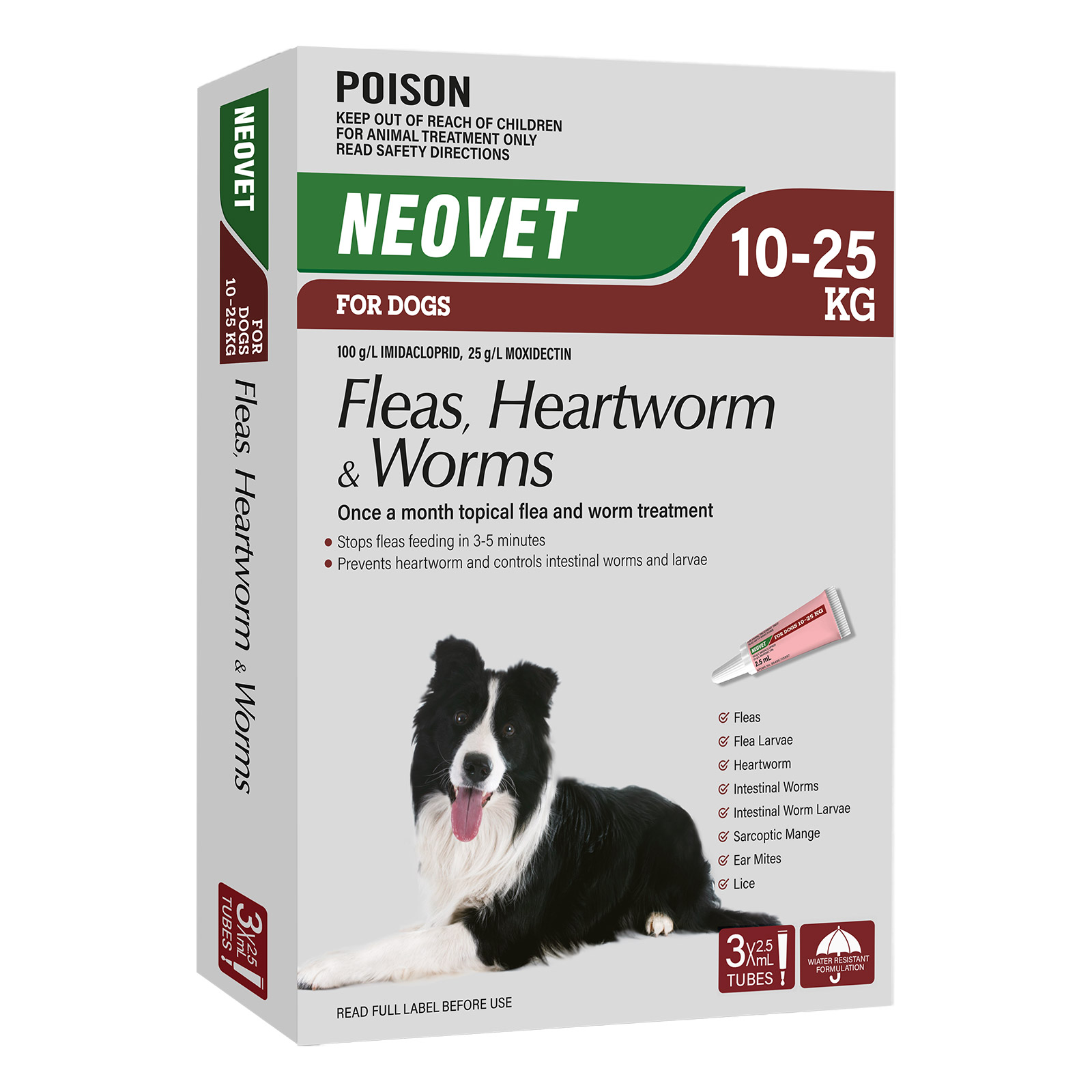 Buy Neovet Flea and Worming For Large Dogs 10 to 25kg Red Online
