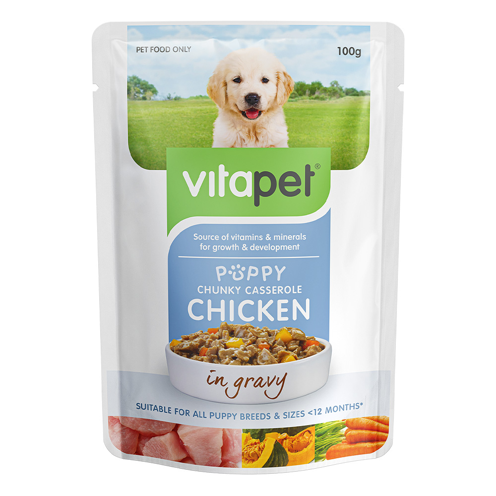 Vitapet Puppy Chunky Casserole Chicken in Gravy Wet