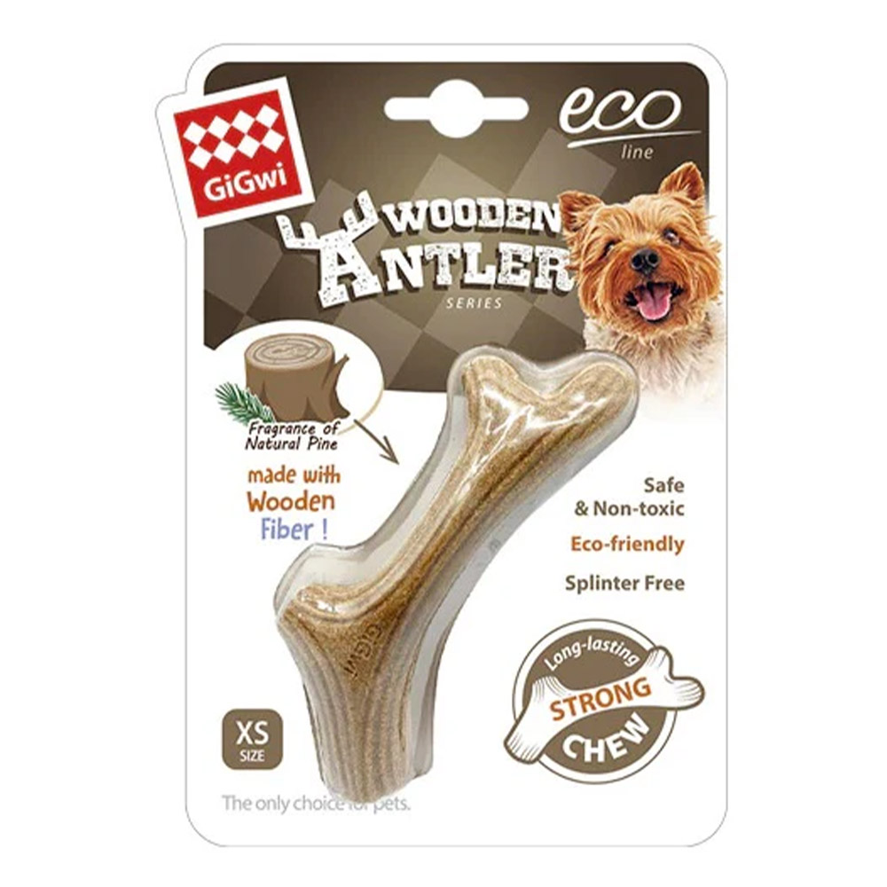 Buy GiGwi Long Lasting Chew Wooden Antler for Dogs Online